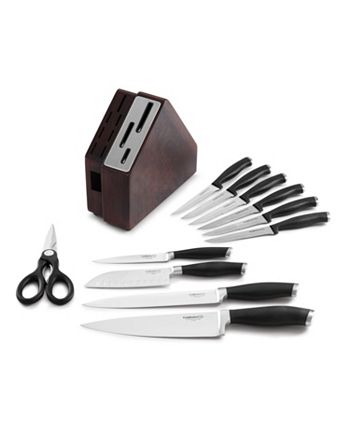 Calphalon Contemporary 12-Pc. Space-Saving Self-Sharpening Cutlery Set ...