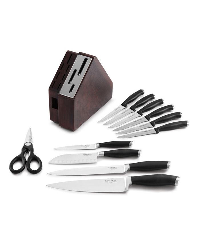 Calphalon Contemporary 12-Pc. Space-Saving Self-Sharpening Cutlery Set ...