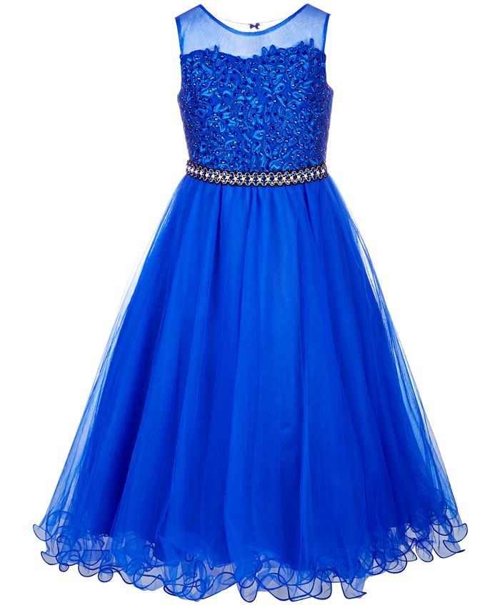 Beautees Big Girls Embroidered Ball Gown - Macy's