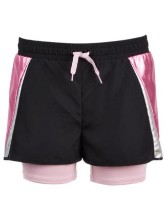 Ideology Big Girls Layered-Look Colorblocked Shorts, Created for Macy's ...