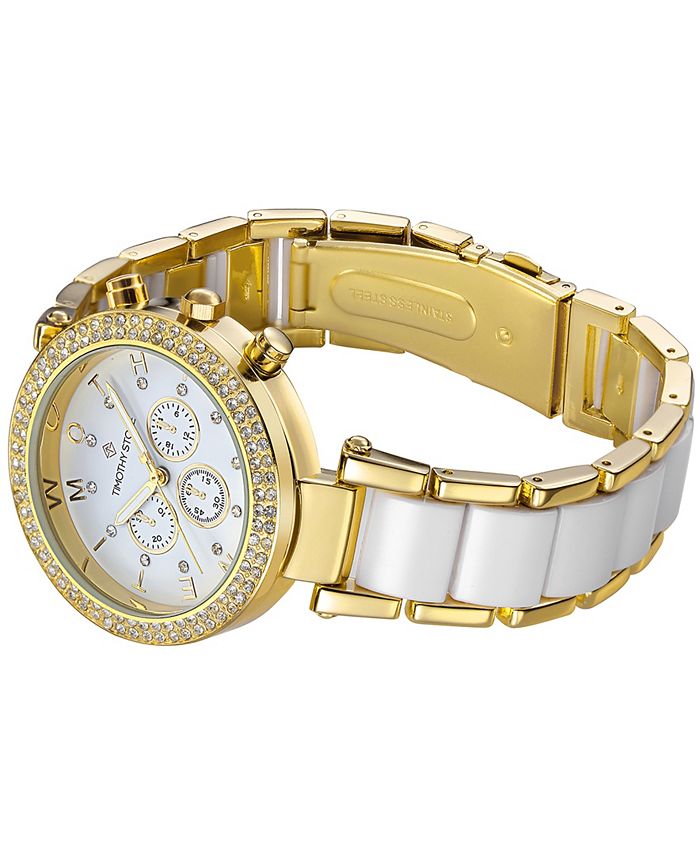 Timothy Stone Women's 'Desire' Crystal Accented Two Tone Bracelet ...