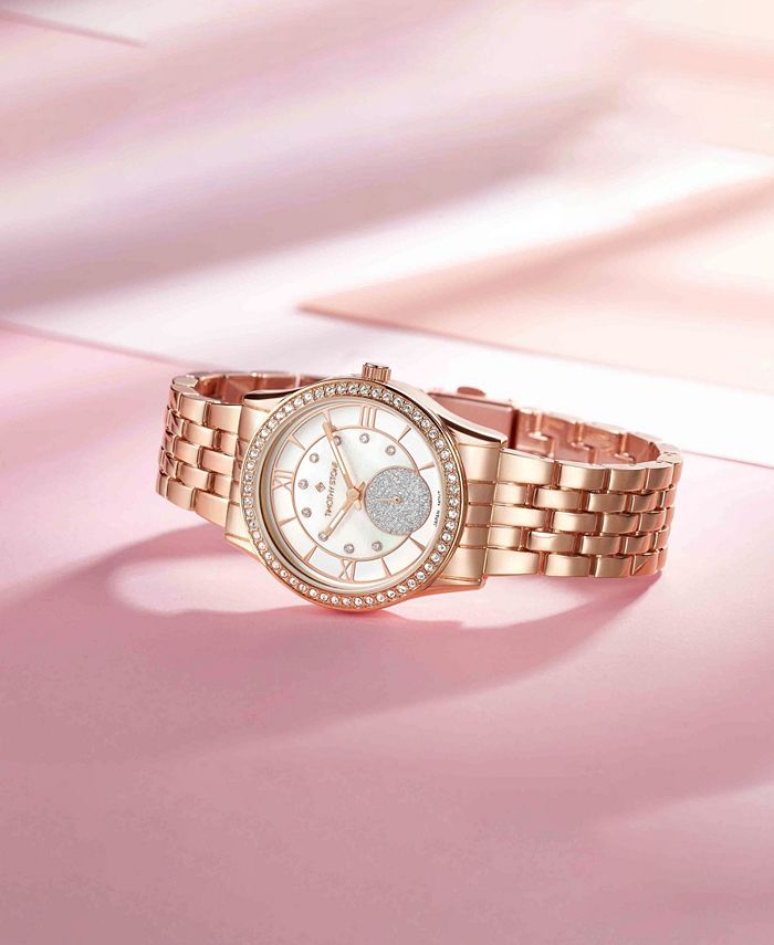Timothy Stone Women's 'Huston' Crystal Embellished Bracelet Watch - Macy's