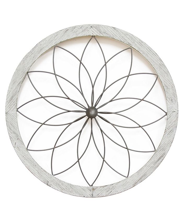 Stratton Home Décor Stratton Home Decor Flower Metal and Wood Art Deco ...