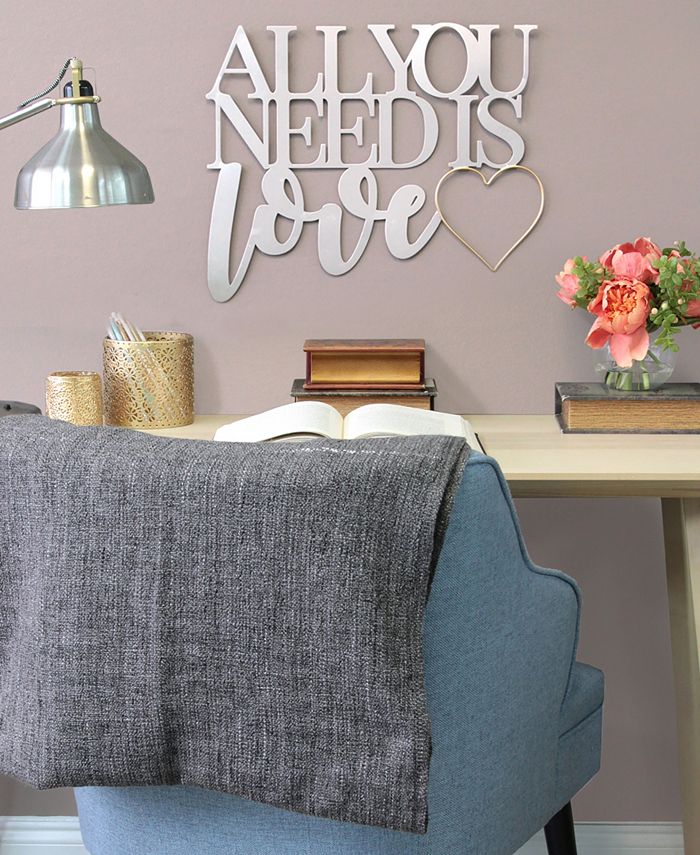 Stratton Home Décor Stratton Home Decor All You Need is Love Metal Word ...