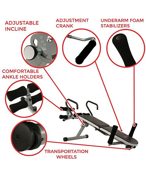 Sunny Health & Fitness Invert Extend N Go Back Stretcher Bench for Back ...