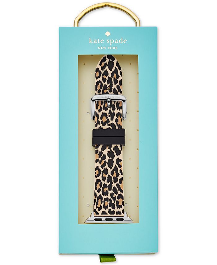 kate spade new york Women's Leopard Silicone Apple Watch Strap - Macy's