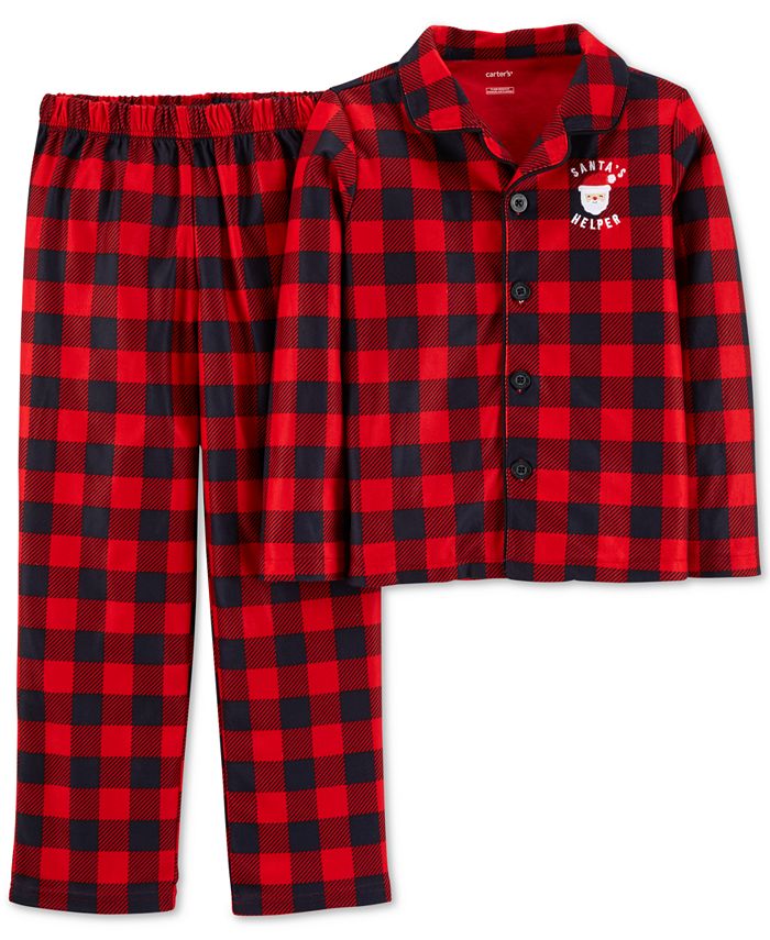 Carter's Cater's Little & Big Boys Red Buffalo Check Pajamas - Macy's