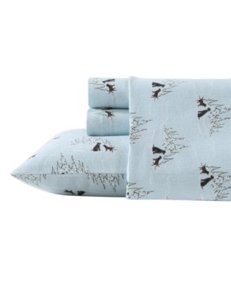 Eddie Bauer Dog Friends King Pastel Blue Flannel Sheet Set Macy s