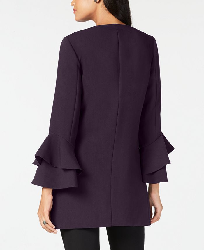 Alfani Flared-Sleeve Collarless Jacket, Created for Macy's - Macy's