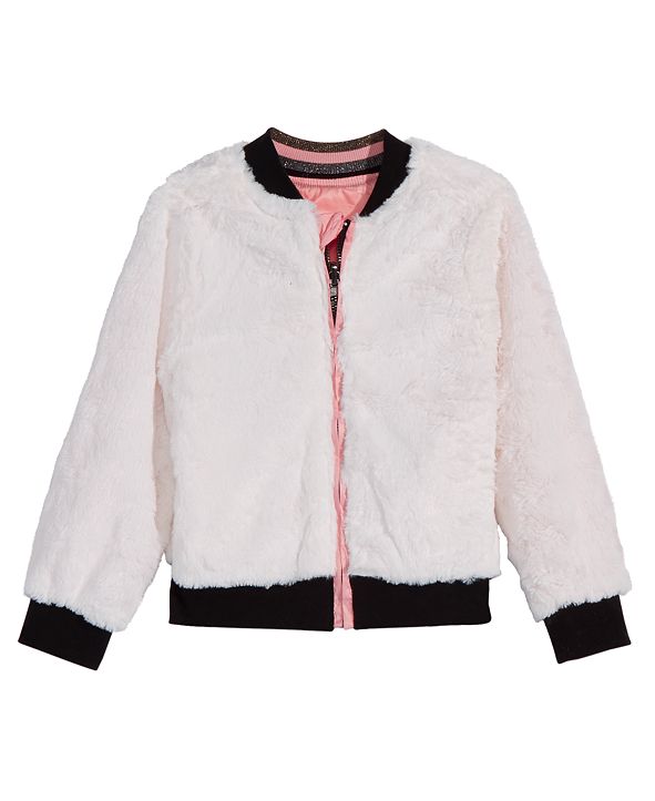 Epic Threads Toddler Girls Reversible Faux-Fur Bomber Jacket, Created ...