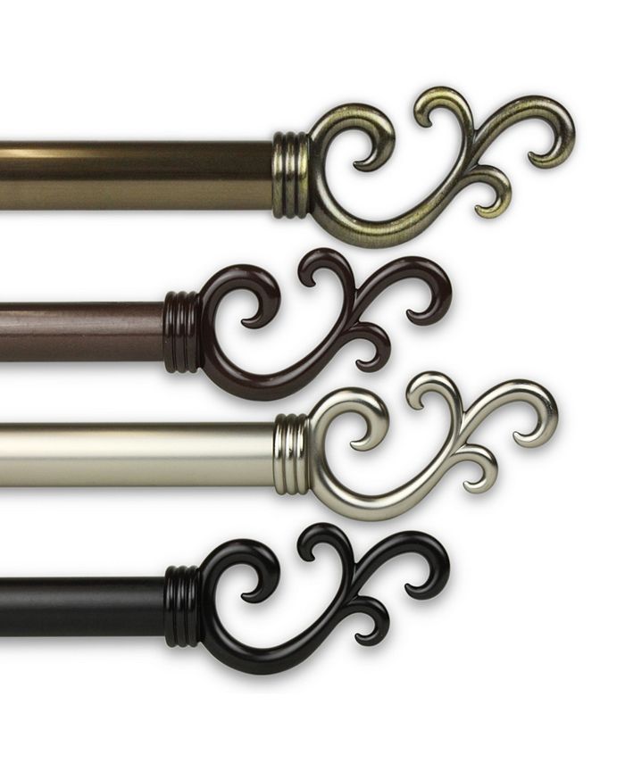 Rod Desyne Swan Curtain Rod 13/16 inch dia 120-170 inch - Macy's