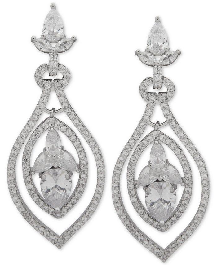 Jenny Packham Crystal Orbital Drop Earrings - Macy's Jenny Packham Crystal Orbital Drop Earrings - Macy's