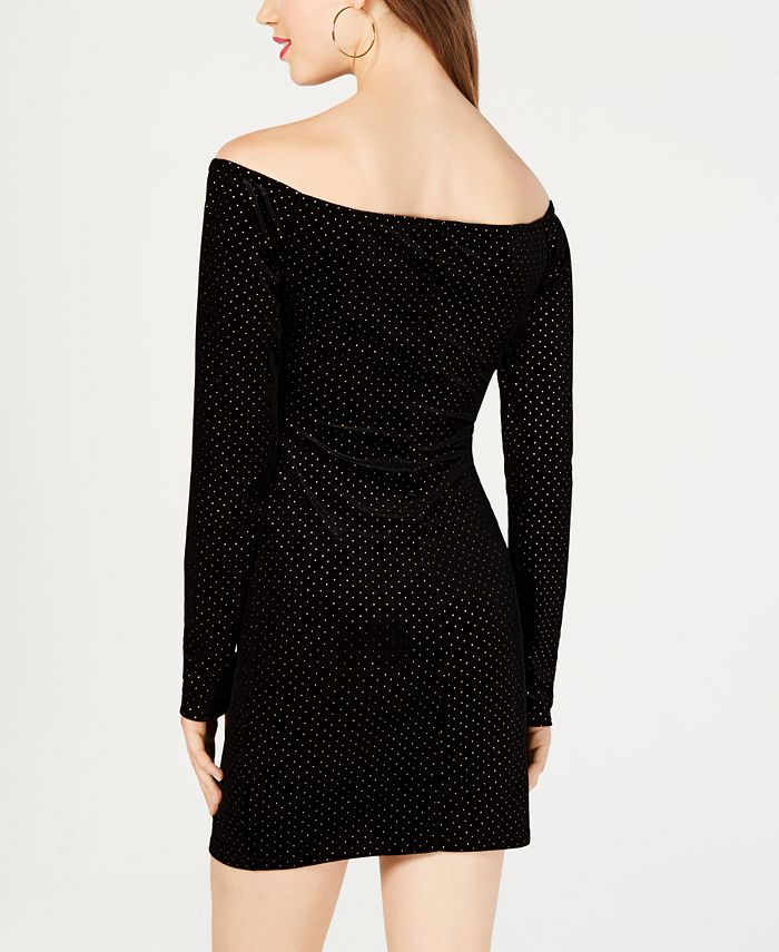 Material Girl Juniors' Off-The-Shoulder Bodycon Dress, Created for Macy ...