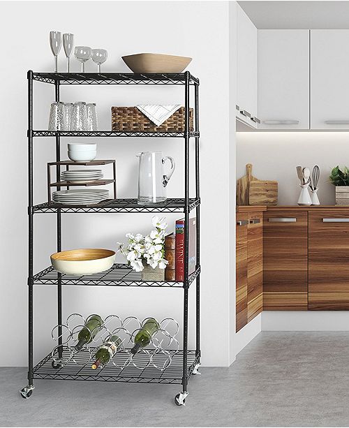 Seville Classics 5 Tier Steel Wire Shelving & Reviews - Cleaning ...
