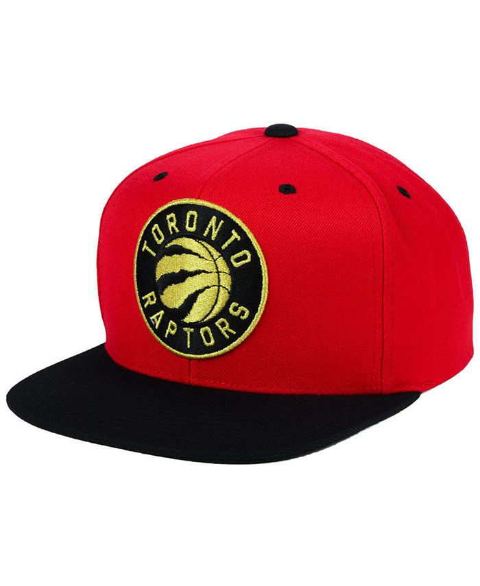 Mitchell & Ness Toronto Raptors Black & Gold Metallic Snapback Cap - Macy's