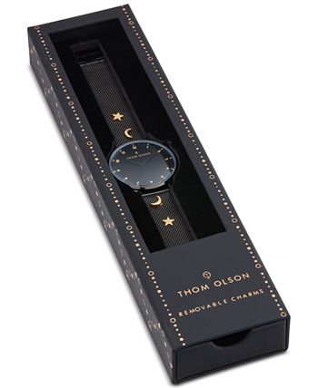 Thom Olson Women's Black Mesh Bracelet Watch 40mm - Macy's