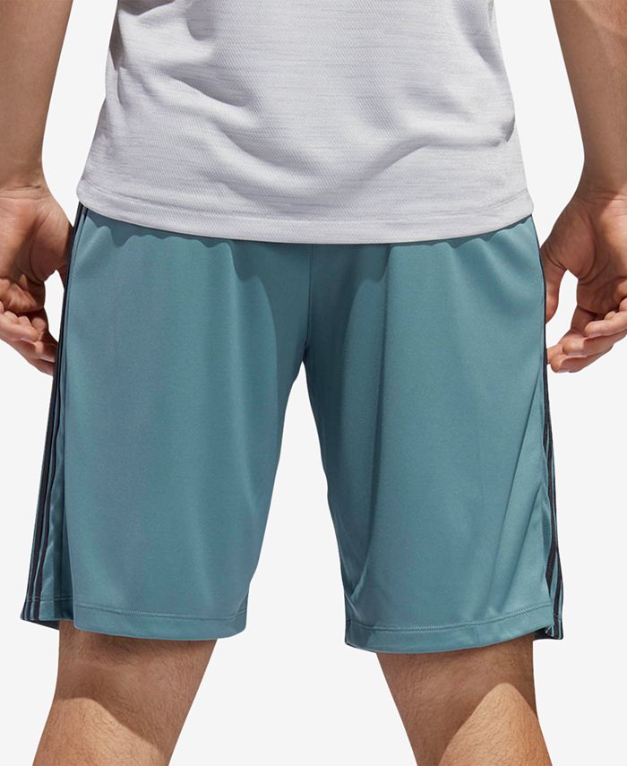 adidas Men's ClimaLite® Three-Stripe 10" Shorts - Macy's