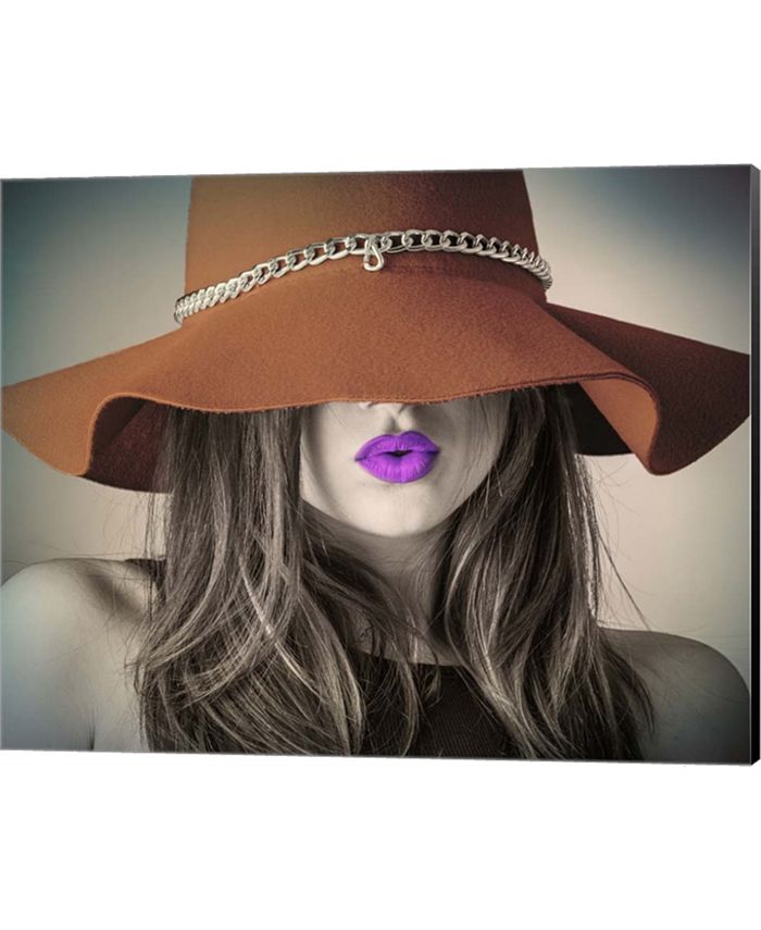 Metaverse Vintage Fashion - Brown Hat By Color Me Happy Canvas Art - Macy's