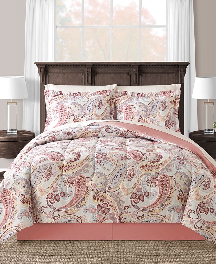 Sunham Meral Reversible 8-Pc. Queen Comforter Set - Macy's