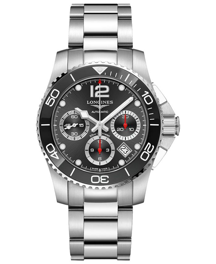 Longines Men's Swiss Automatic Chronograph HydroConquest Stainless ...