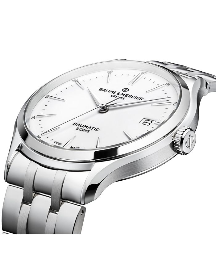 Baume & Mercier Men's Swiss Automatic Clifton Baumatic Stainless Steel ...