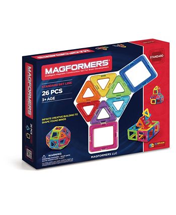 Magformers Rainbow 26 Piece Magnetic Construction Set - Macy's