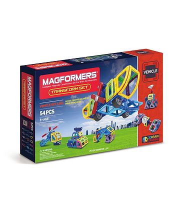 Magformers Transform 54 Piece Magnetic Construction Set - Macy's