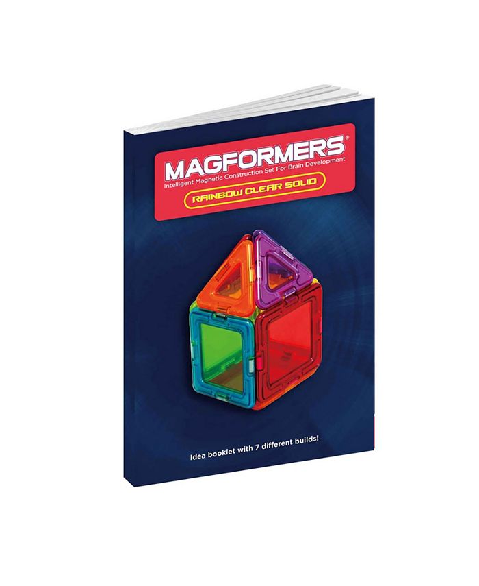 Magformers Solids Clear Rainbow 14 Piece Magnetic Construction Set - Macy's