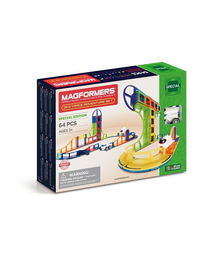 Magformers Sky Track Adventure 64 Piece Magnetic Construction Set - Macy's
