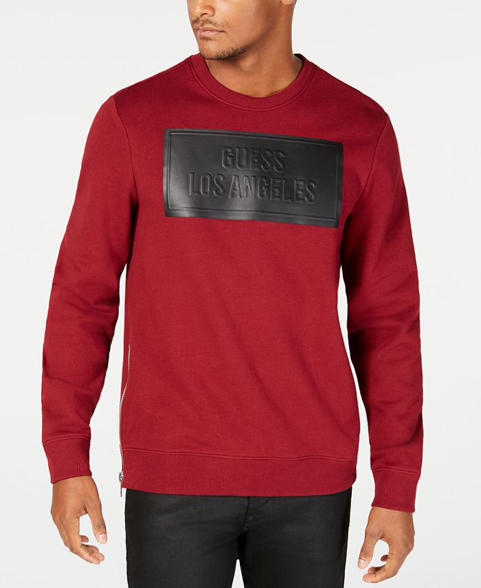 GUESS Mens Logan Coated Sweatshirt - Macy's