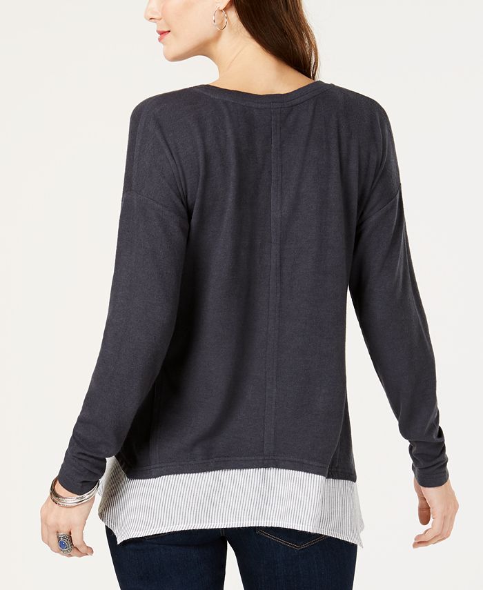 Style & Co Layered-Look Top, Created for Macy's - Macy's