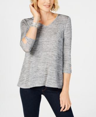 John Paul Richard Petite Back Lace Up Sweater Macy S