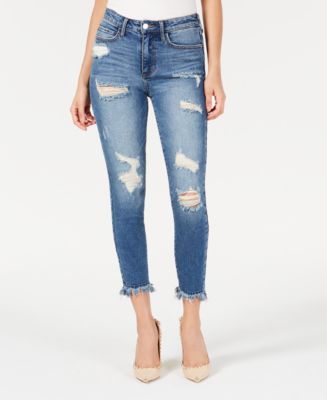 GUESS 1981 Ripped Skinny Jeans - Macy's