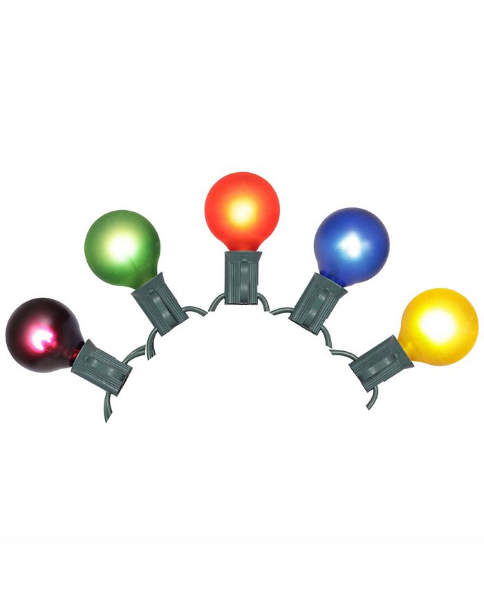 Vickerman 25 Multi-Colored G40 Twinkle Light On Green Wire, Christmas ...