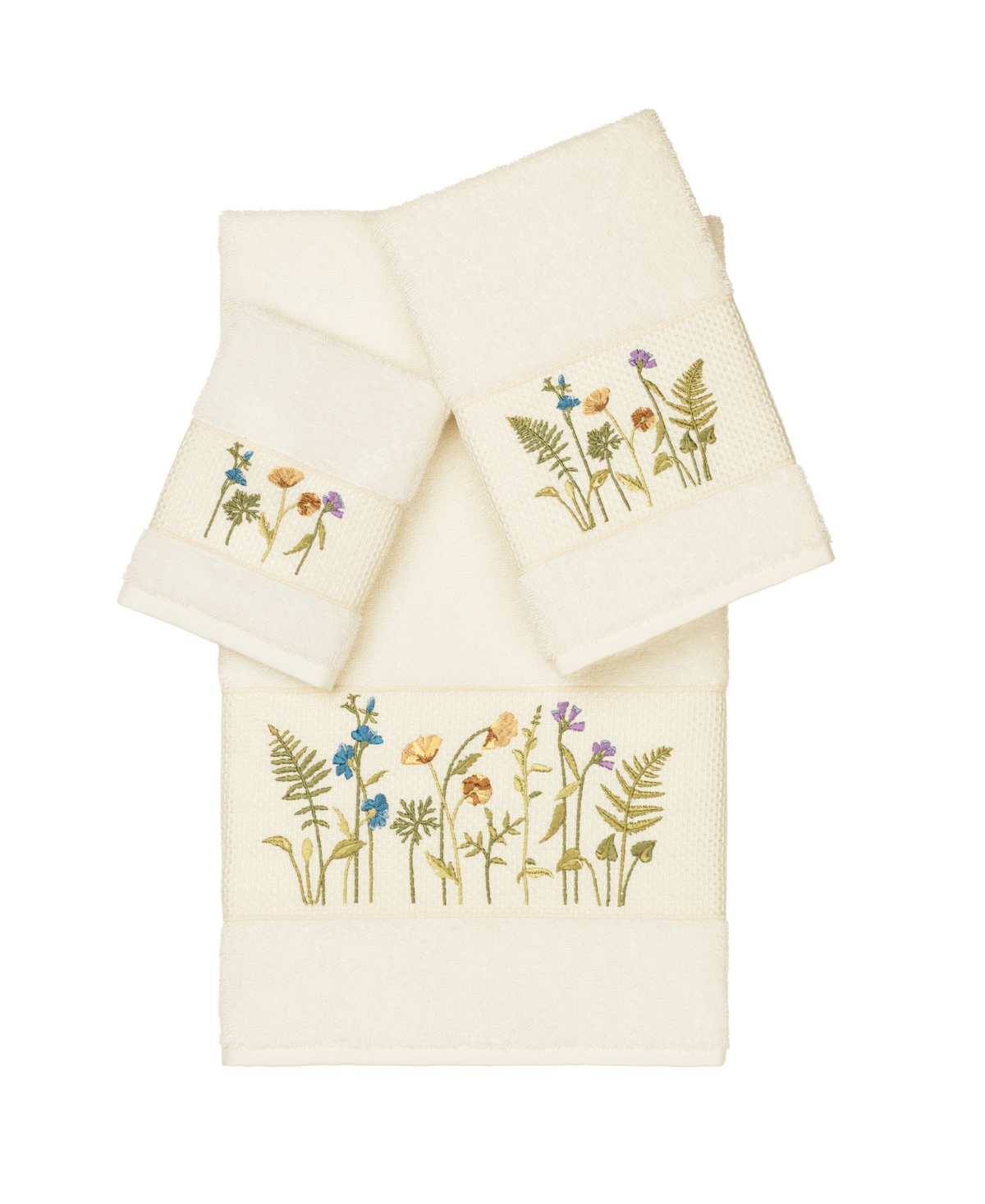 Click here for Linum Home Serenity 3-Pc. Embellished Towel Set -... prices
