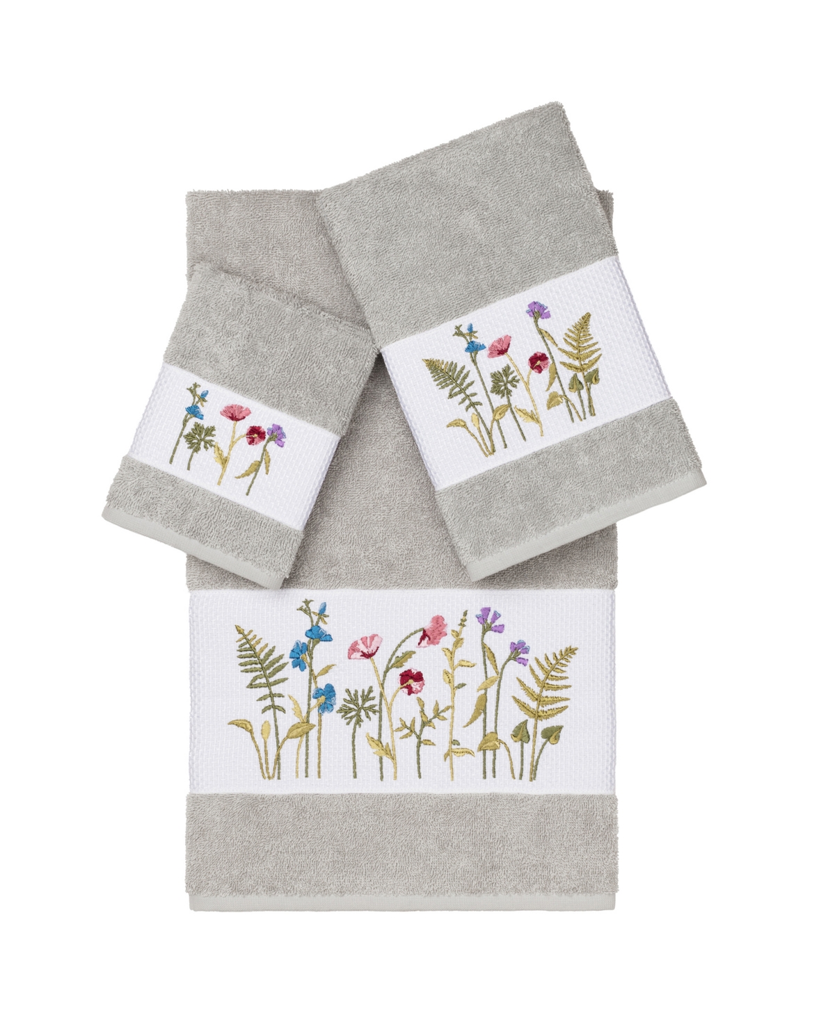 Click here for Linum Home Serenity 3-Pc. Embellished Towel Set -... prices
