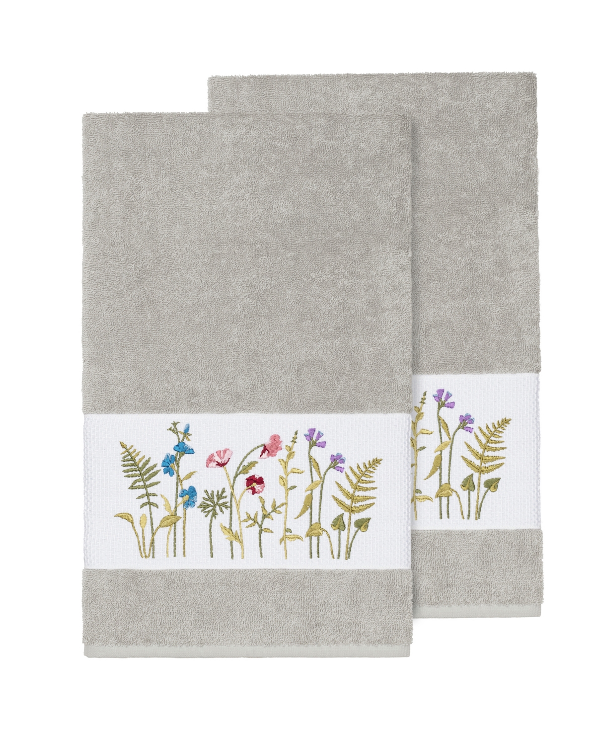Click here for Linum Home Serenity 2-Pc. Embellished Bath Towel S... prices