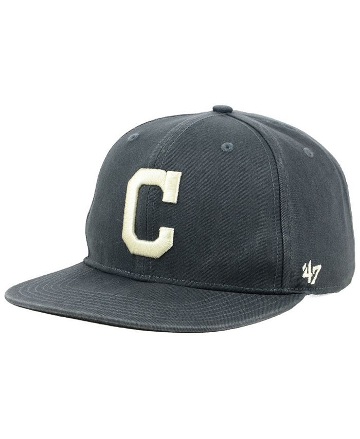 '47 Brand Cleveland Indians Garment Washed Navy Snapback Cap - Macy's