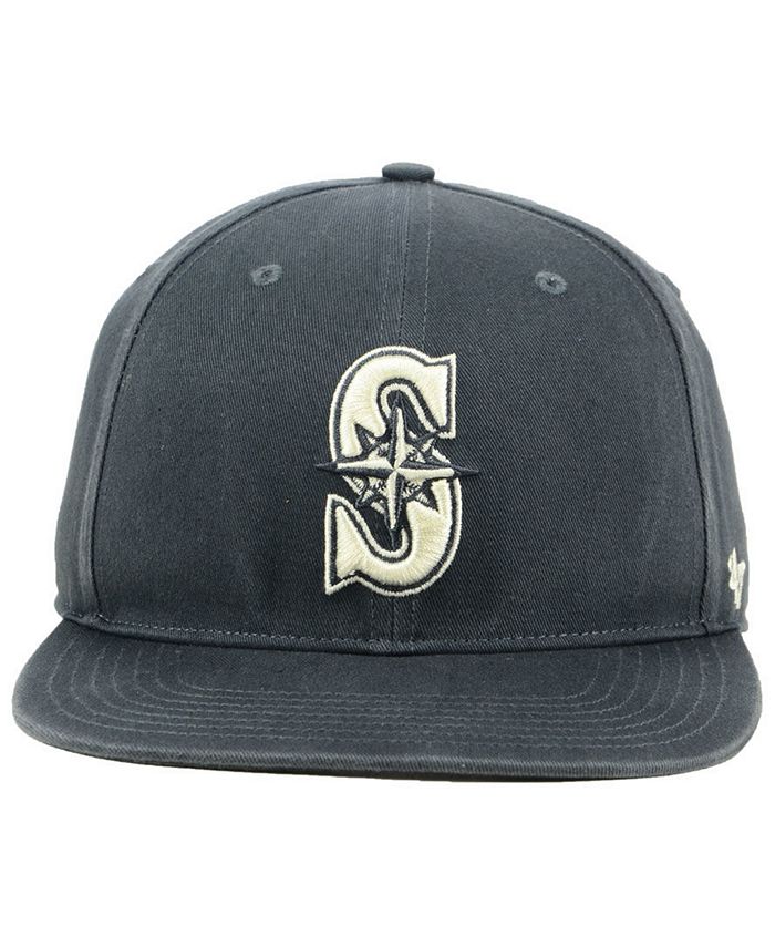 '47 Brand Seattle Mariners Garment Washed Navy Snapback Cap - Macy's