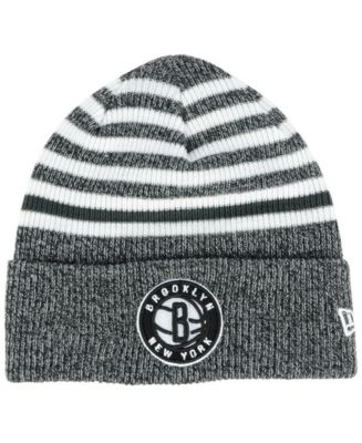New Era Brooklyn Nets Striped Cuff Knit Hat - Macy's