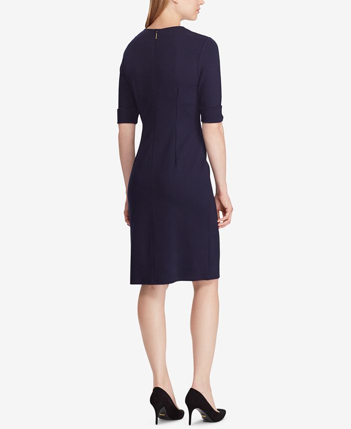 Lauren Ralph Lauren Button-Trim Ponté-Knit Dress - Macy's