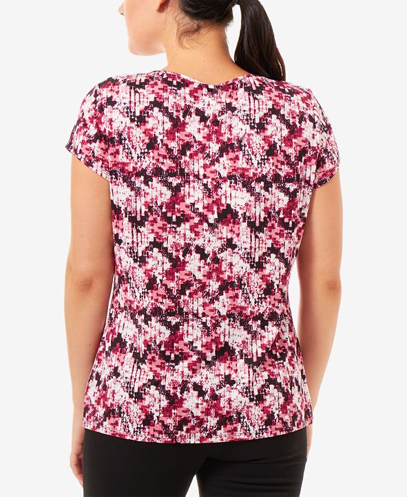 NY Collection Embellished Cap Sleeve Top & Reviews - Tops - Women - Macy's