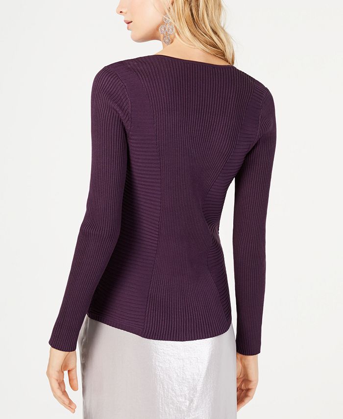 INC International Concepts I.N.C. Ribbed V-Neck Sweater, Created for ...