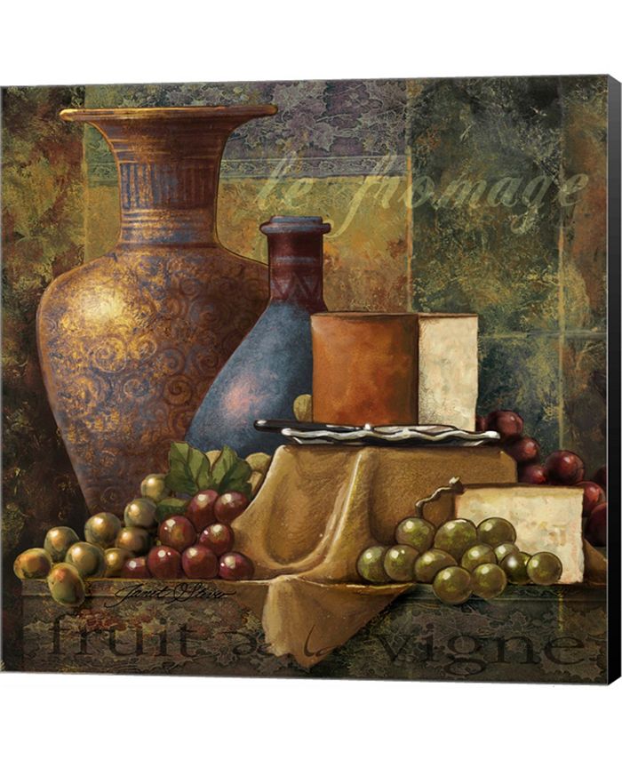 Metaverse Cheese & Grapes by Janet Stever Canvas Art - Macy's