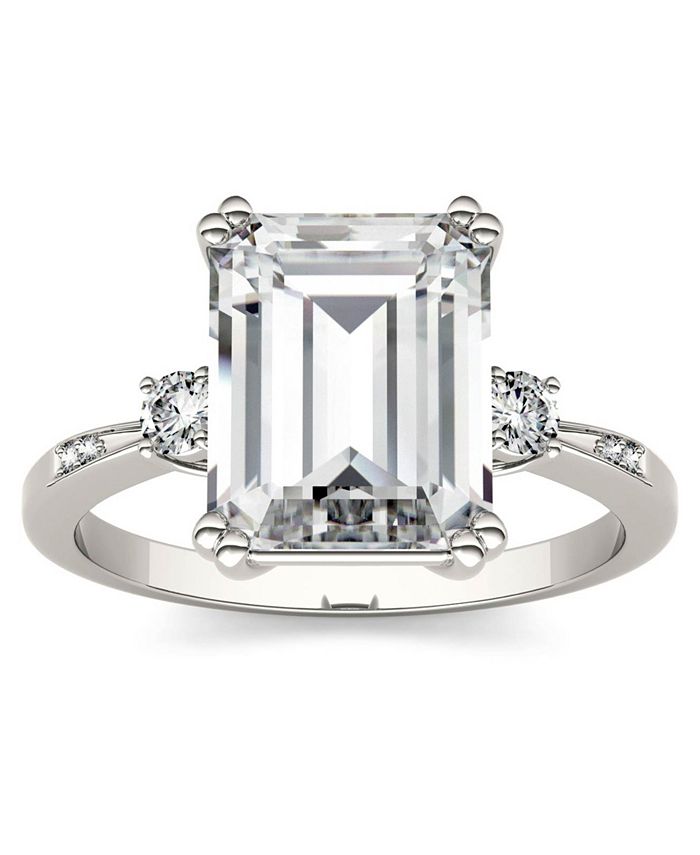 Charles & Colvard Moissanite Emerald Engagement Ring (3-3/4 ct. tw.) in ...
