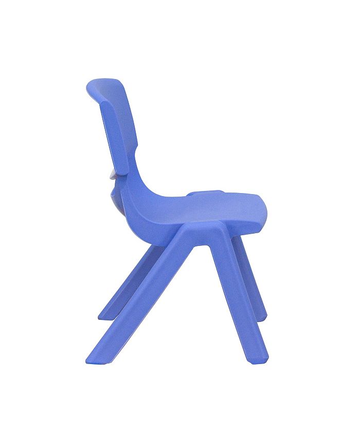 Flash Furniture Blue Plastic Stackable School Chair With 10.5'' Seat ...