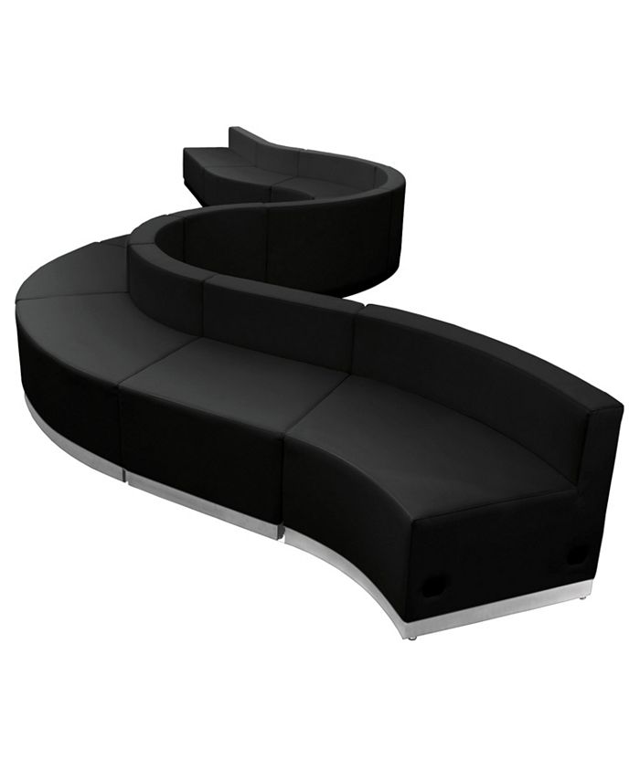 Flash Furniture Hercules Alon Series Black Leather Reception ...