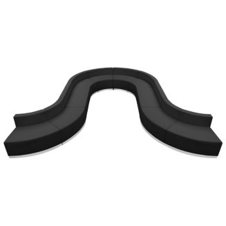 Hercules Alon Series Black Leather Reception Configuration, 10 Pieces ...
