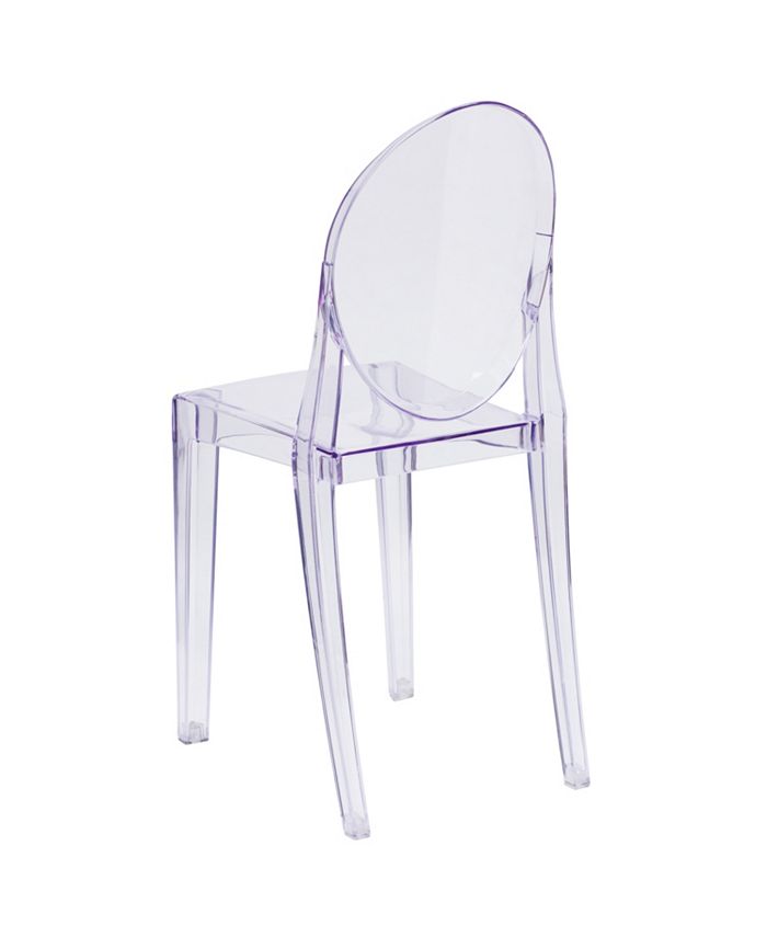 Flash Furniture Ghost Side Chair In Transparent Crystal - Macy's