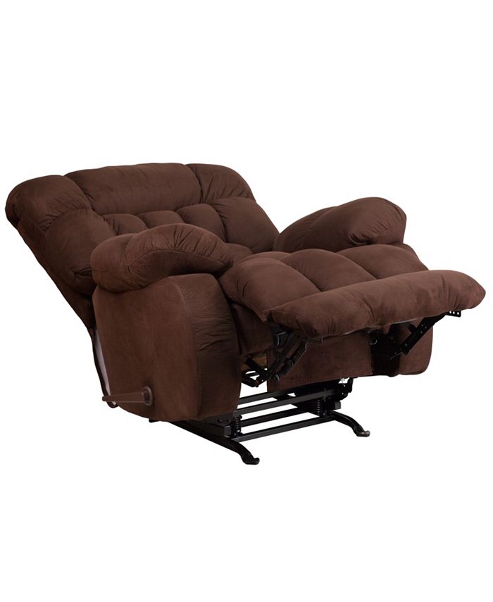 Flash Furniture Contemporary Softsuede Fudge Microfiber Rocker Recliner ...